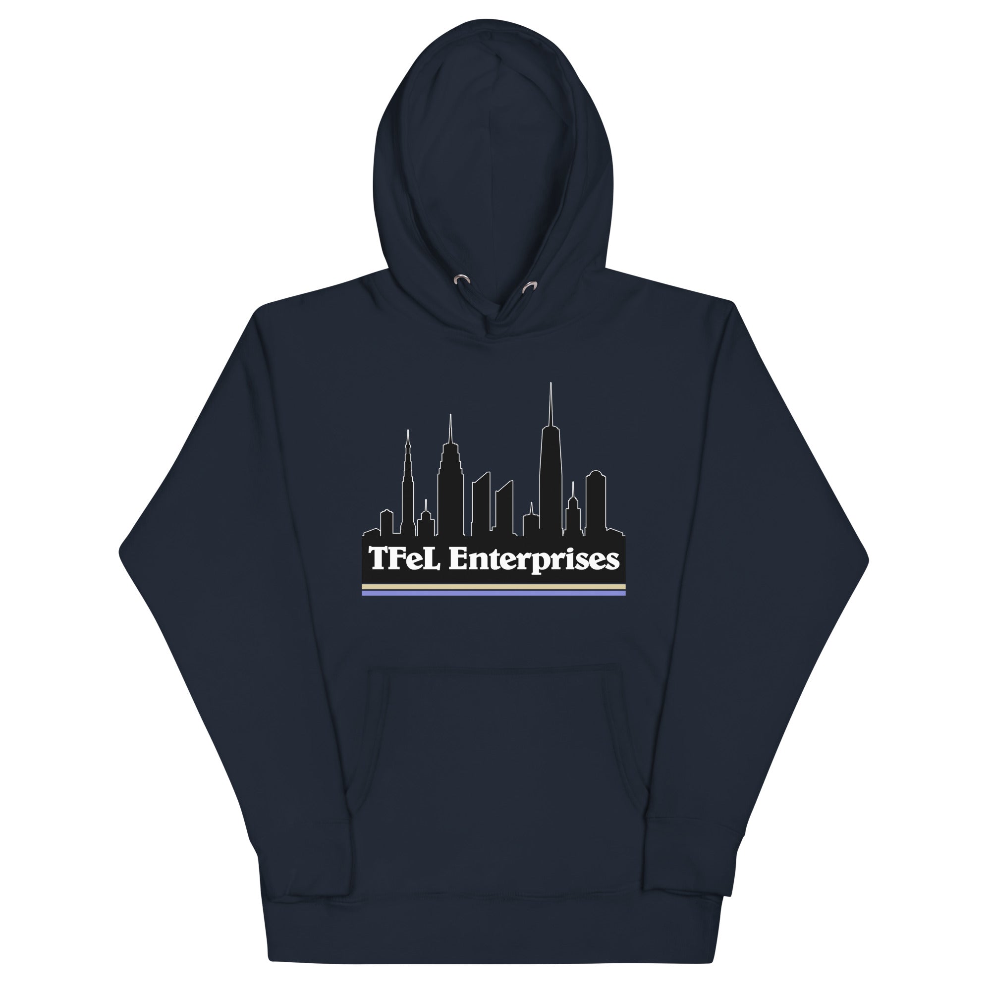 TFeL Enterprises Yellow-Blue City Skyline Hoodie